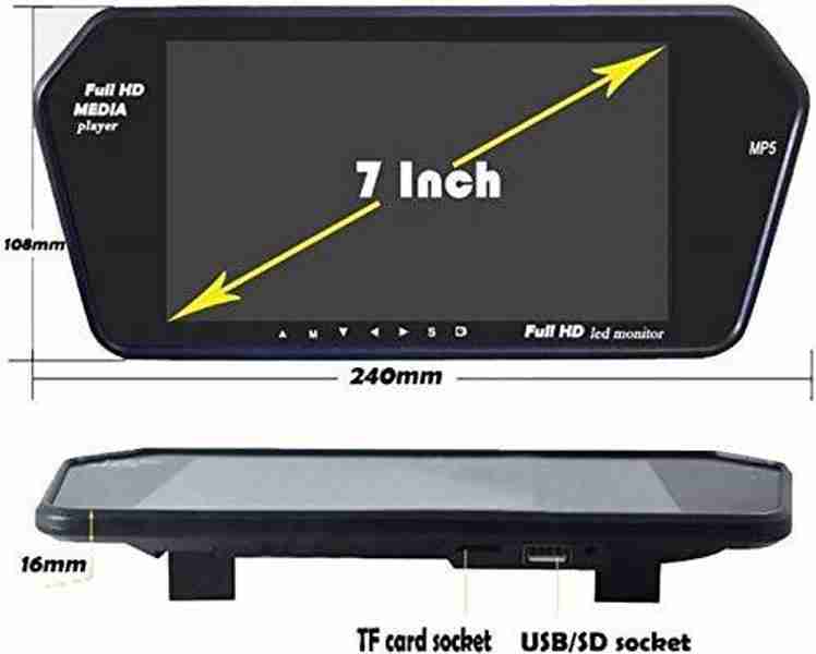 Ascension 7Inch FullHD LED Screen with Bluetooth and Touch Panel+8 LED ...