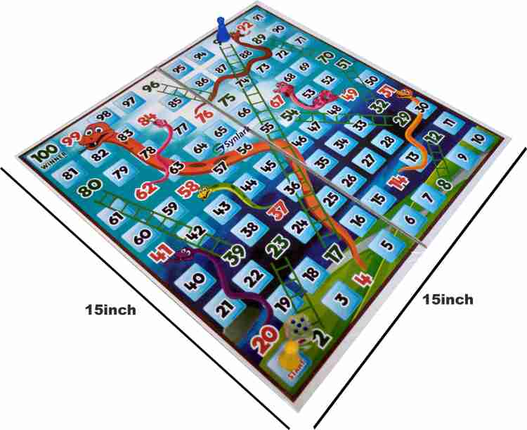 Synlark 15 inch 2 in 1 Magnetic Ludo Snakes & Ladders Game, Ludo ...