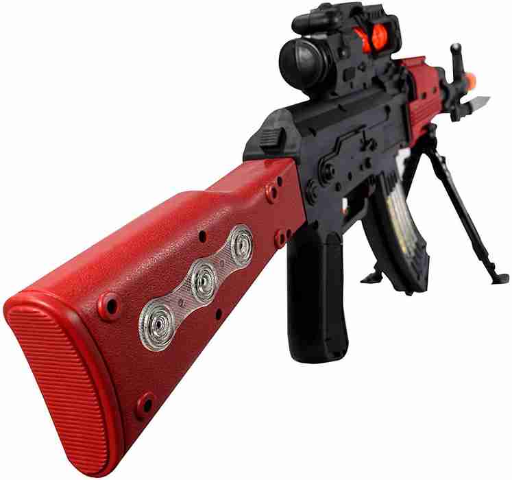 Planet of Toys Special Lighting Technology Battery Operated AK-47 Flash ...