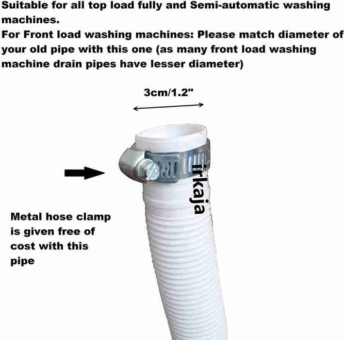 irkaja 3 Meter Fully & Semi Automatic Washing Machine Flexible Waste ...