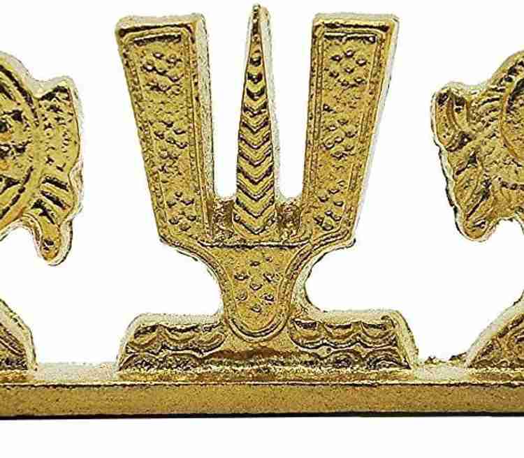 MITTRA Brass Tirupati Balaji Shanku Chakra Namam Plate Decorative ...