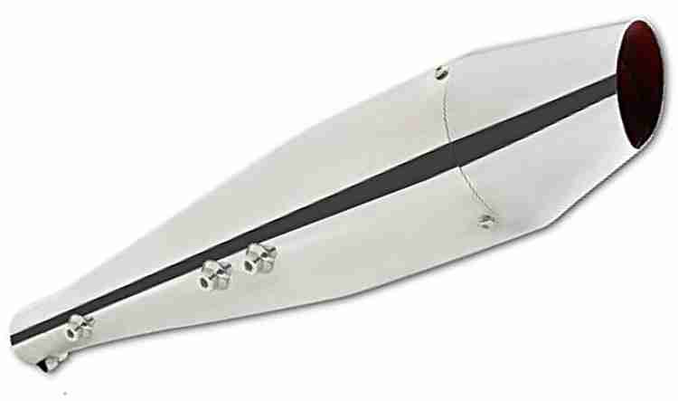 Dhe Best Dolphin Full Chrome Glasswool/Filter Exhaust Silencer Royal ...