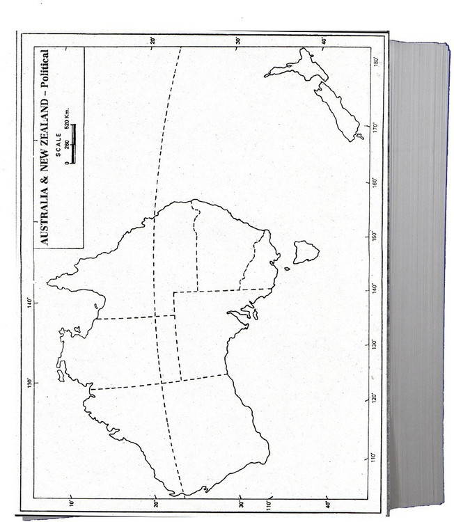 Blank map of australia and new zealand