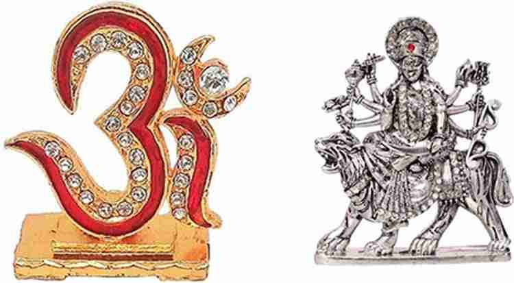 9facts Set of 2 Lord Shiva Symbol OM Sign Idol & Goddess Durga Devi ...
