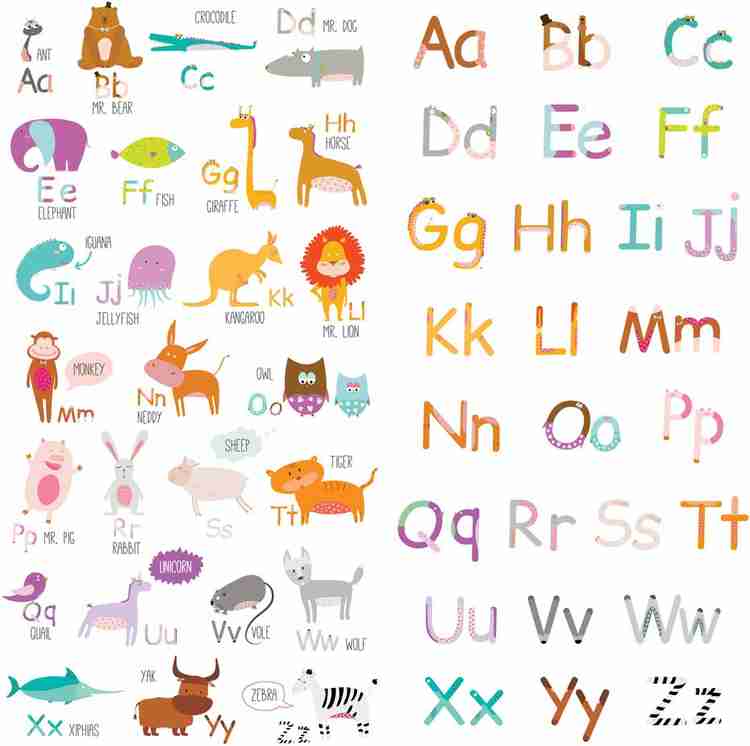 KD capital and small english alphabets Sticker Poster|Kids learnig ...