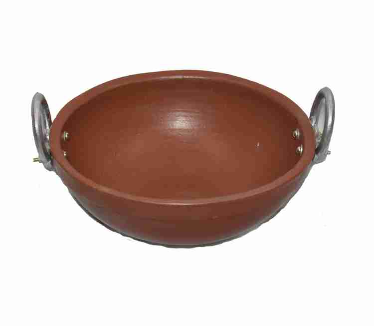 CPV CRAFTS CHENNAIPOTS Handmade Clay Mud Kadai/Handi for all veg & non ...