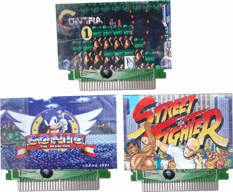 VK MART 8 Bit Tv Video Game Cassetts Like CONTRA,SONIC,STREET,FIGHTER ...