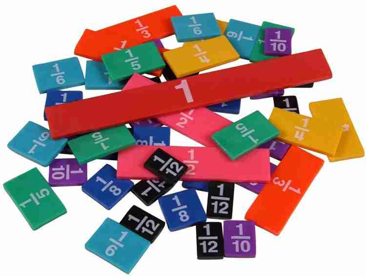 Edulearnable Fraction Tiles, Early Math Skills, Visual Aid, Montessori ...