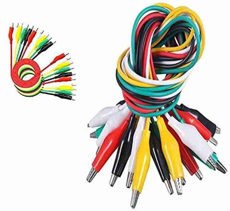samest 10 Pieces Double Ended Crocodile Clips Cable Alligator Clips ...