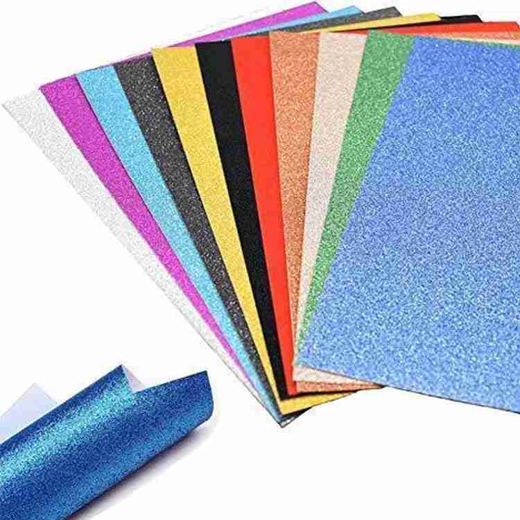 Shopsy in Navdurga A4 10 Sheet Glitter Sheets A4 Size Art Craft Glitter Sheet Paper shopsy-in-navdurga-a4-10-sheet-glitter-sheets-a4-size-art-craft-glitter-sheet-paper