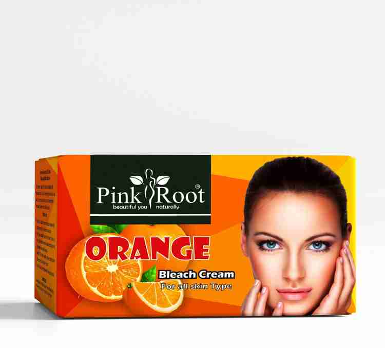Pink Root Orange Bleach 250gm with Almond Cream Nourishing Cream with ...