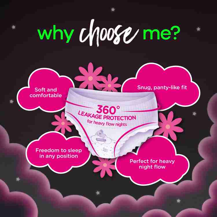 Whisper Bindazzz Nights Period Panties Sanitary Pad | Buy Women Hygiene ...