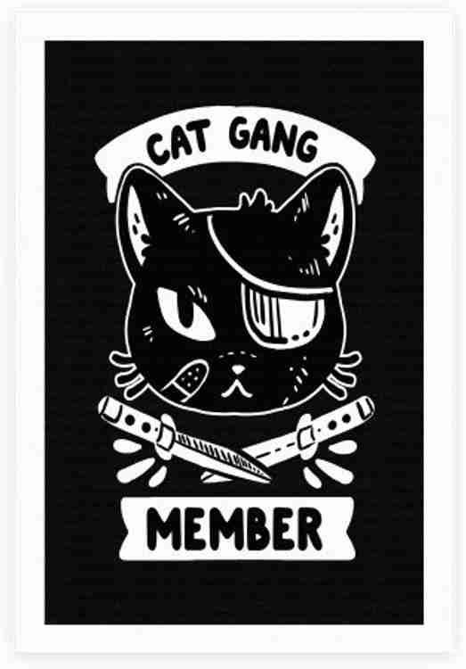 Cat Gang Member Room, Office, Wall Decor, Poster Wallpaper Paper Print ...