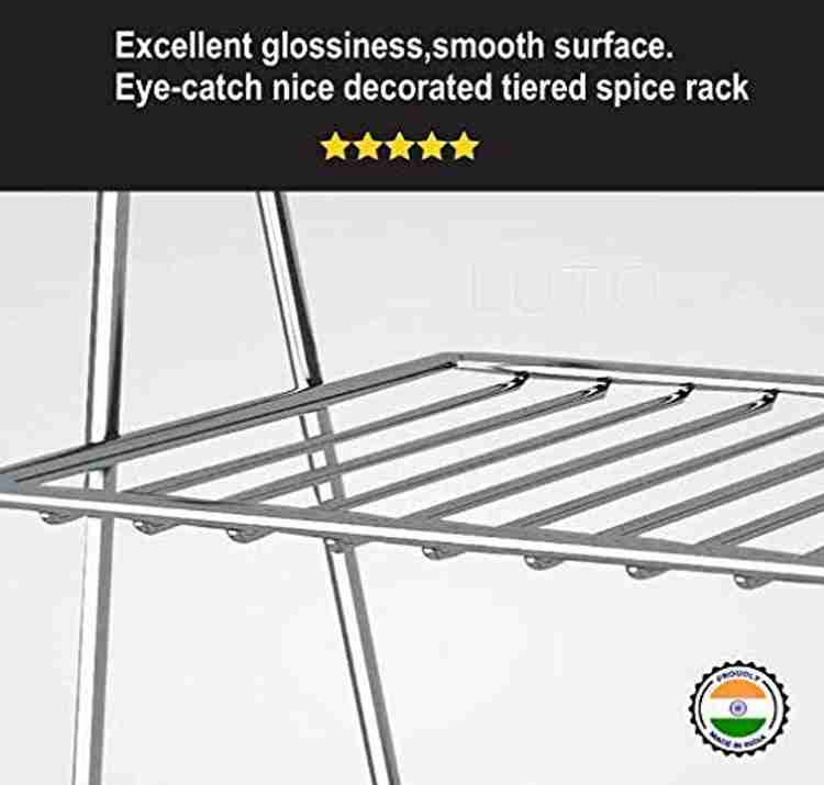 Oc9 Stainless Steel Spice Rack 2 Shelf / Masala Stand & Glass Stand ...