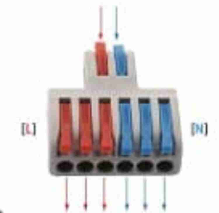 POWER CONNECT 2 IN-6 Out Universal Cable Connector (SET OF 25) Push-in ...