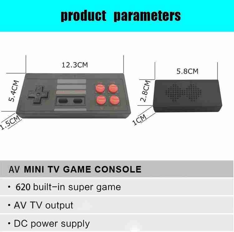 ZVR Built-In 620 Mini Extreme Video Game Box U-Stick Console + Wireless ...