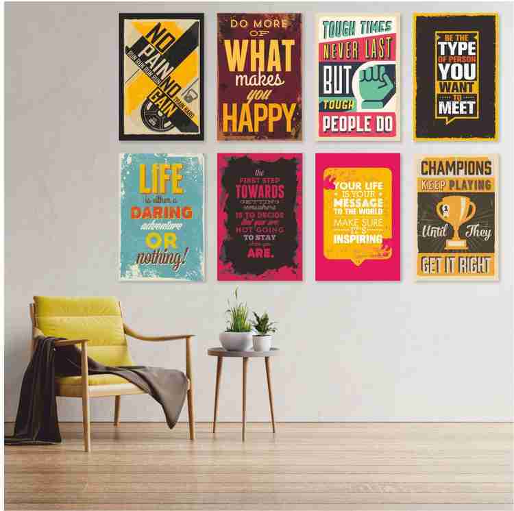 Motivational Poster Quotes Wall Design For Living Room Drawing Room ...