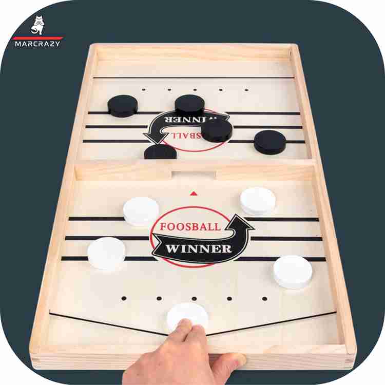 MARCRAZY Fast Paced String Carrom Board - Finger Slingshot Puck Game ...