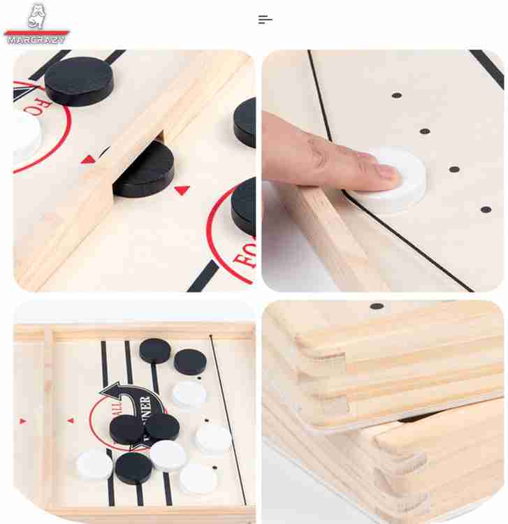 MARCRAZY Fast Paced String Carrom Board - Finger Slingshot Puck Game ...