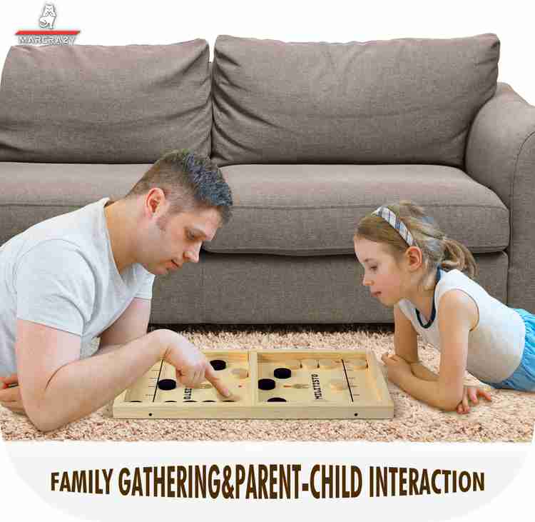 MARCRAZY Fast Paced String Carrom Board - Finger Slingshot Puck Game ...