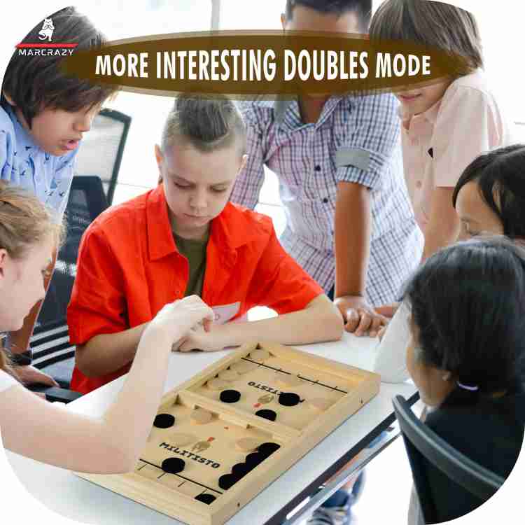 MARCRAZY Fast Paced String Carrom Board - Finger Slingshot Puck Game ...