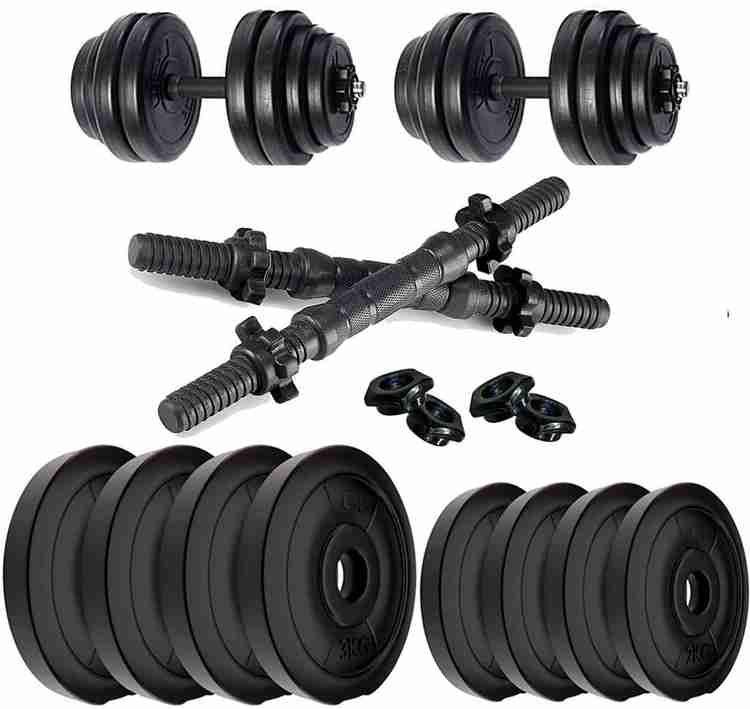 JASMINE 10 KG PVC Dumbell Set Combo From Home Exercise Adjustable ...