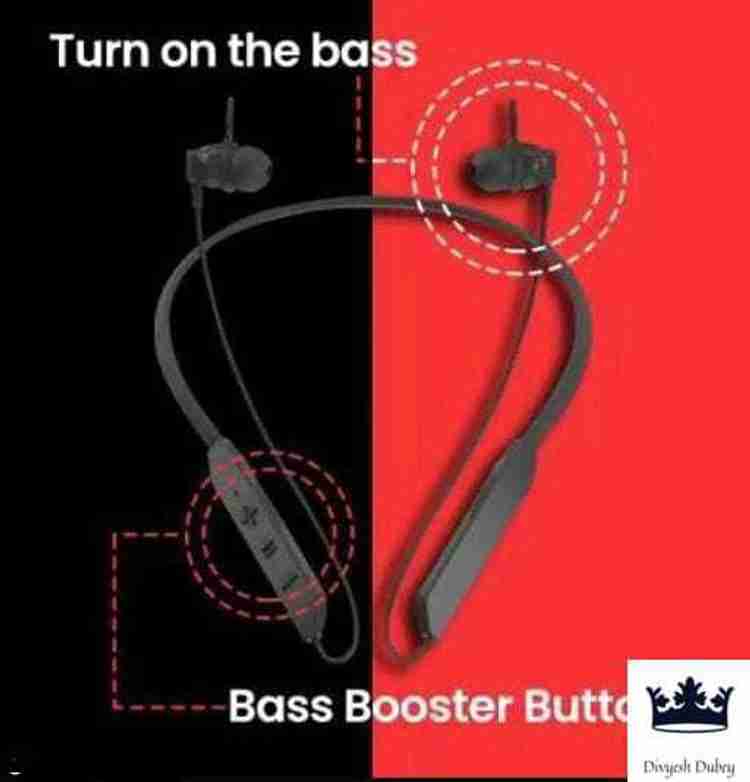 BT Max Neckband v5.0 Bluetooth Wireless In Ear Earphones With Mic 30Hrs ...