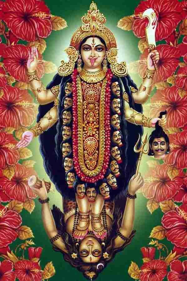 Goddess Maa Kali Waterproof Vinyl Sticker Poster || can1726-1 Fine Art ...