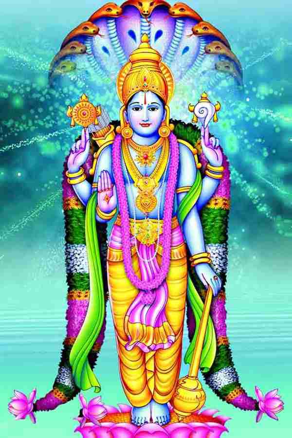 Lord Vishnu Religious Waterproof Vinyl Sticker Poster || can1913-1 Fine ...