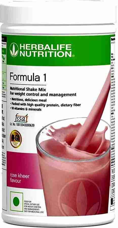 Herbalife Nutrition F1 Vanilla & Rose Kheer Shake + Shake Mate Milk ...