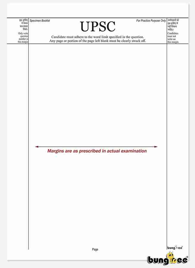 Bungbee UPSC Mains Answer Writing Practice Booklet - Pack of 320 Pages ... Bungbee UPSC Mains Answer Writing Practice Booklet - Pack of 320 Pages ...