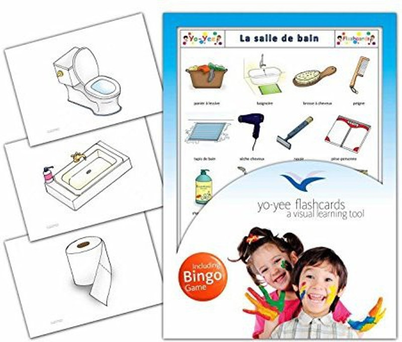 Buy Yo Yee Flashcards Bathroom Flash Cards In French Language With ...
