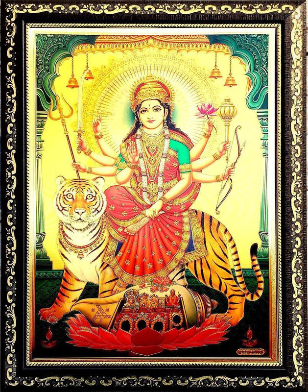 Ada Handicraft Lord Goddess Durga Ma God Photo For Pooja | Desertcart INDIA
