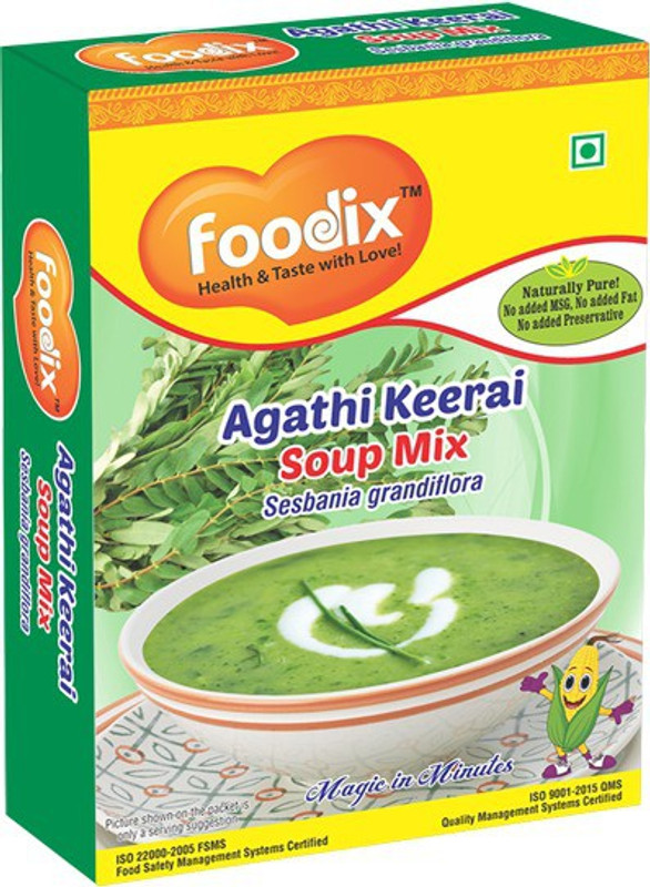 Buy Foodix Sesbania grandiflora Soup Mix (Agathi Keerai Soup Mix) -100g ...