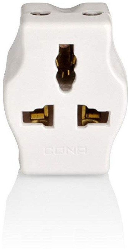 Buy Cona 1946 Curve 3 Pin Multi Plug 6A Pack of 2 Three Pin Plug(White ...