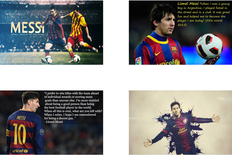 Leo Messi Poster Set Of Four Posters Leo Messi Poster | Desertcart GB