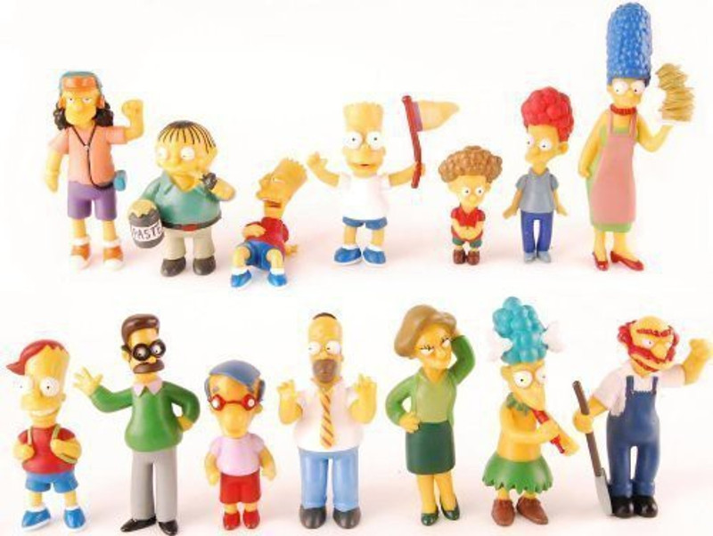 Buy Simpsons The 14 Piece Figure Set Featuring Homer Simpson, Bart ...