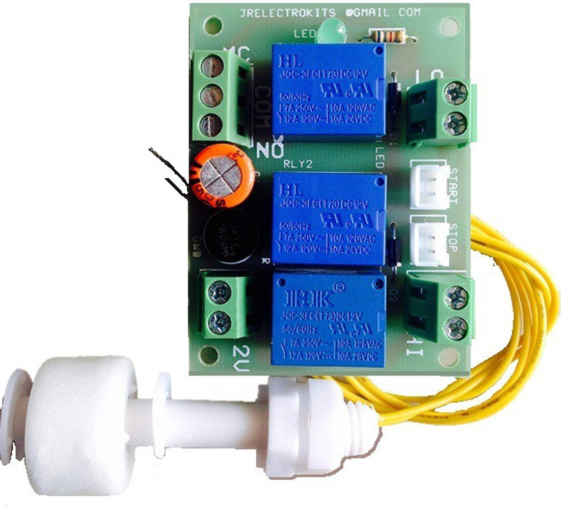 Buy Jr Electrokits Semi Automatic Water level controller, with vertical float switch, 12VDC ...
