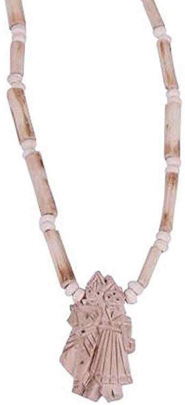 Buy RUDRA DIVINE Holy Tulsi mala with Carving Radha Krishna Tulsi wood ...