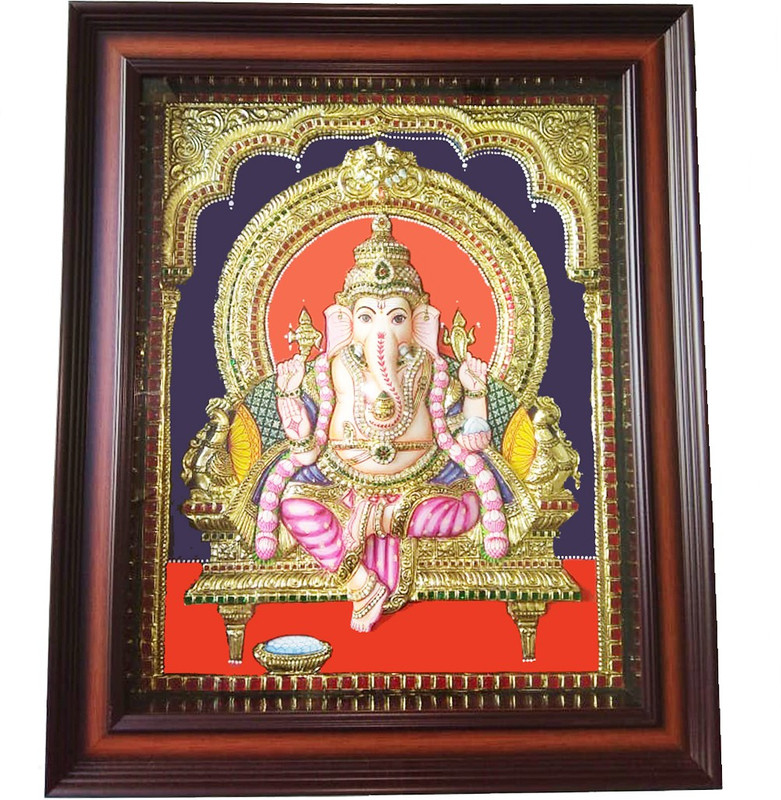 Buy Mangala Art Ganesha Vinayagar Traditional Super Embossing 24 Carat ...