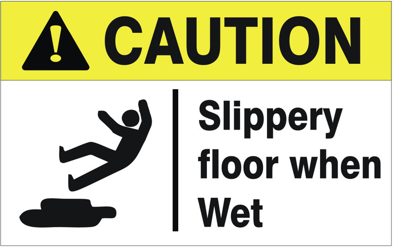 Buy signEver Caution Slippery Floor When Wet Sign Board For Factory ...