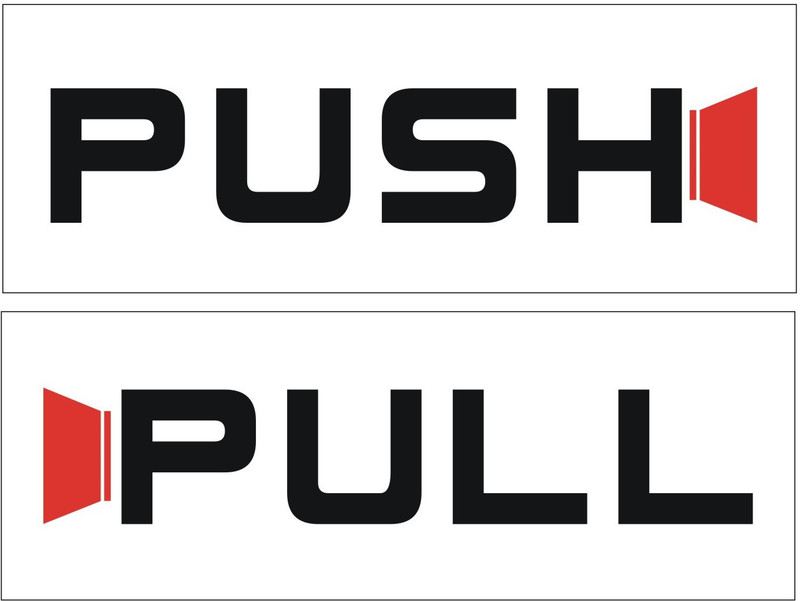 Buy signEver Push Pull Sign Sticker For Glass Door Home Office Hospital ...