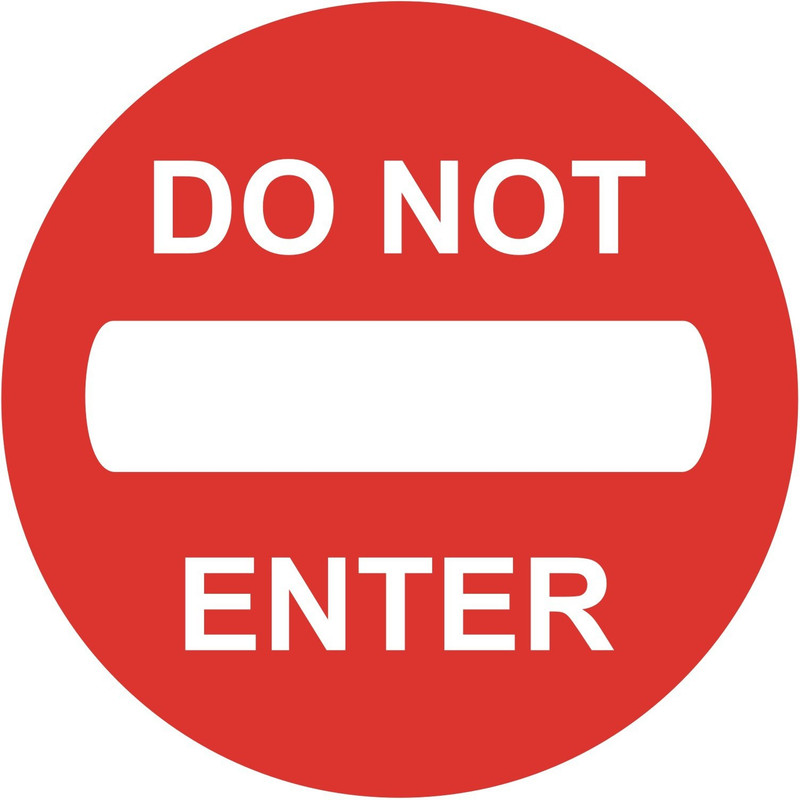 Buy signEver Do Not Enter Sign Sticker For Glass Door Home Office ...