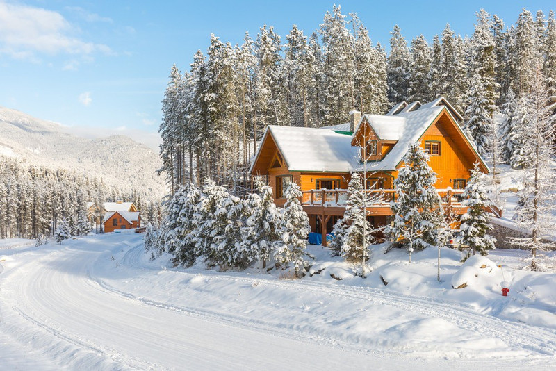 Buy great house on snow scenery |Wall Sticker|Motivational |Funky |s ...