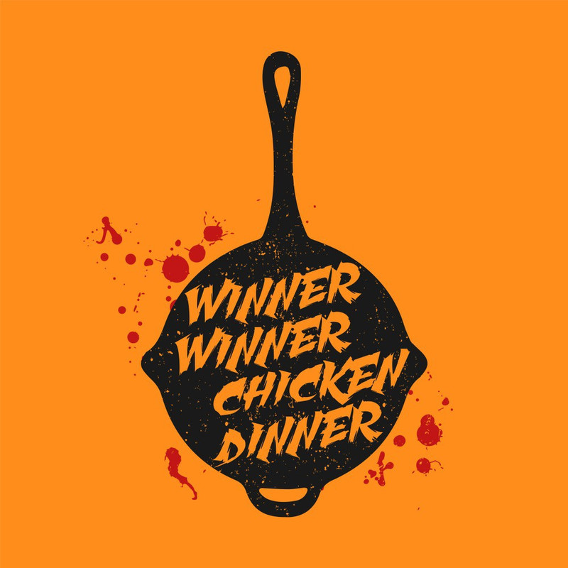Winner Winner Chicken Bg Wall Poster Sticker Motivational Poster Funky ...