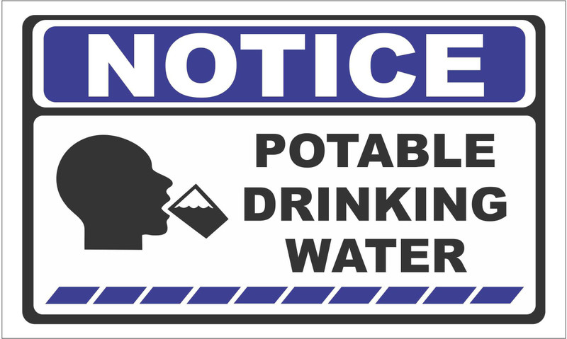 Buy signEver Notice Potable Drinking Water Sign Board For Factory ...