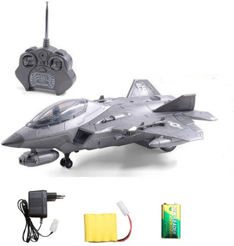 Indusbay Rc Remote Control F22 Raptor Fighter Jet Plane Grey ...