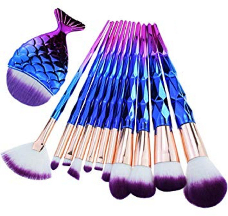 fish makeup brush set