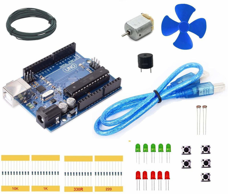 Buy REES52 Arduino Uno R3 Basic Kit for arduino and robotic projects, Economy starter pack ...