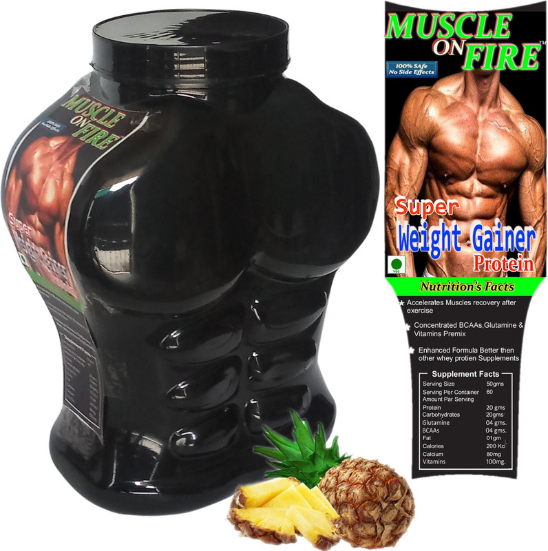 Buy MUSCLE ON FIRE Super weight gainer Weight Gainers/Mass Gainers(3 kg ...